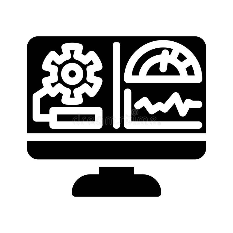 Performance Testing Analyst Glyph Icon Vector Illustration Stock Vector ...