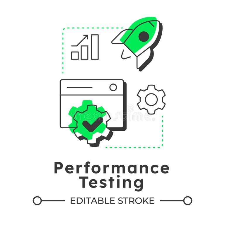 Performance Testing Modern Linear Concept Icon Stock Vector ...