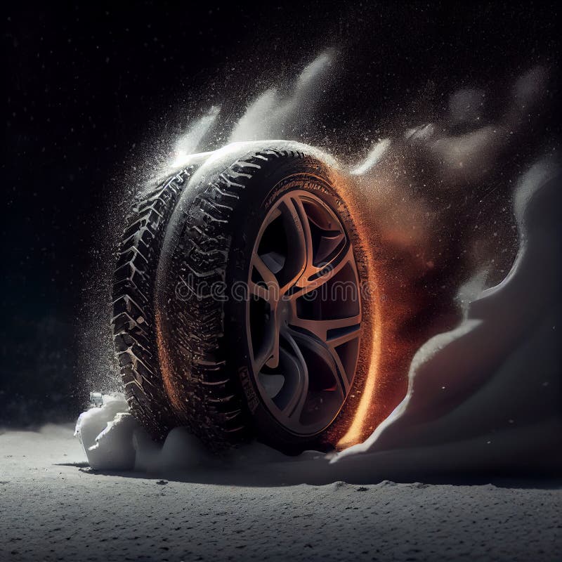 Performance Tires with Smoke Stock Illustration - Illustration of ...