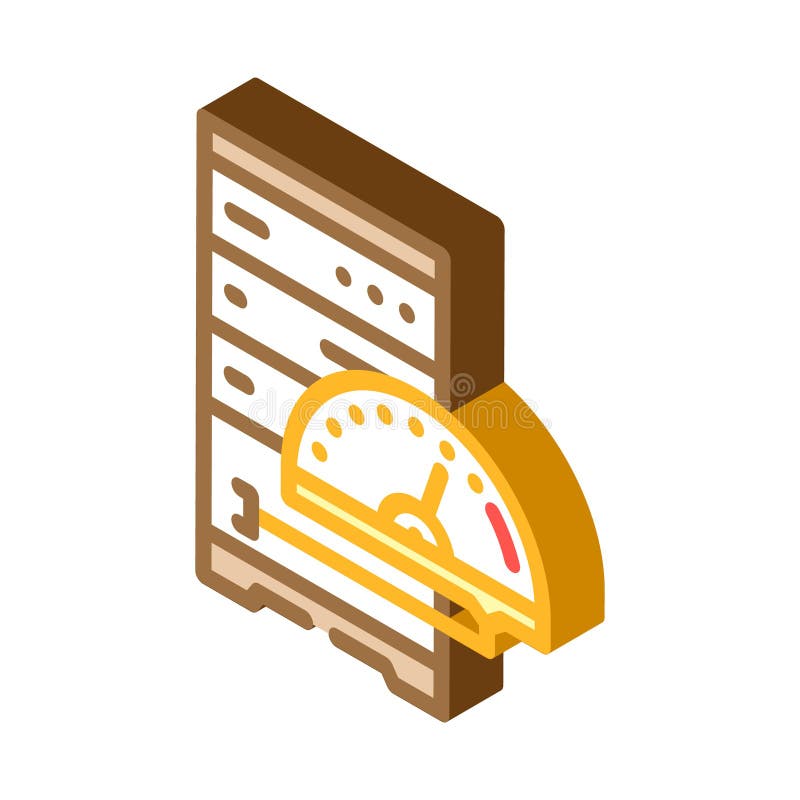 Performance Tuning Database Isometric Icon Vector Illustration Stock ...