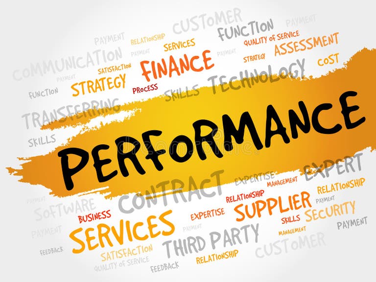 PERFORMANCE word cloud stock illustration. Illustration of outside ...