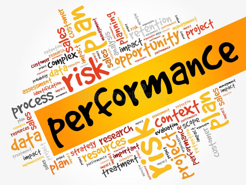 Performance word cloud stock illustration. Illustration of concept ...