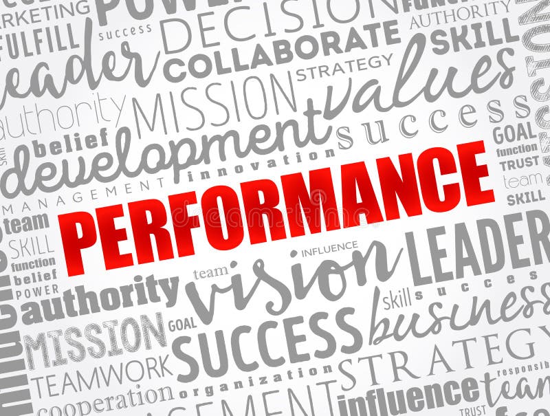 Performance Word Cloud Collage, Business Concept Background Stock ...