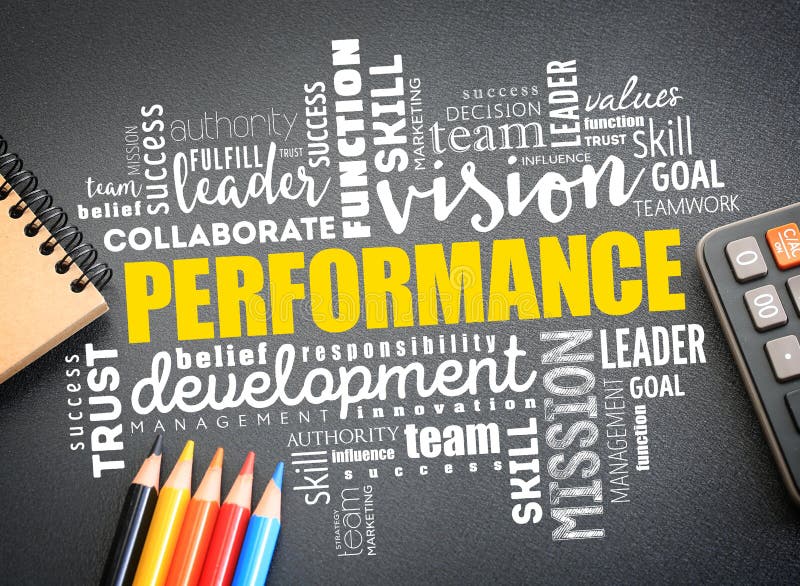 Performance Word Cloud Collage, Business Concept Stock Photo - Image of ...