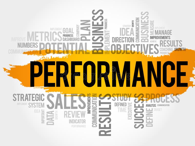 Performance Word Cloud Collage Stock Illustration - Illustration of ...