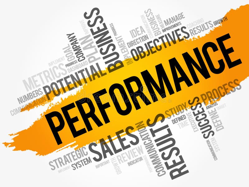 PERFORMANCE word cloud stock image. Image of performance - 199362595