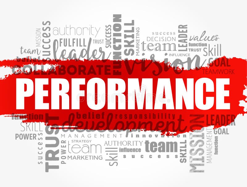 Performance Word Cloud Collage Stock Illustration - Illustration of ...