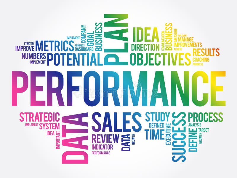 Performance Word Cloud Concept Stock Illustration - Illustration of ...