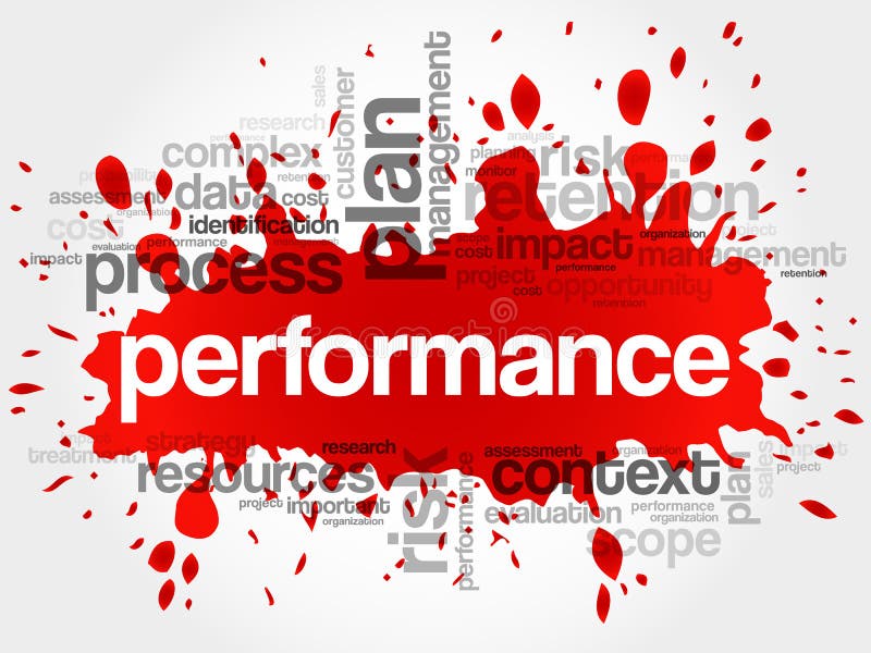 Performance Word Cloud Collage, Business Concept Background Stock ...
