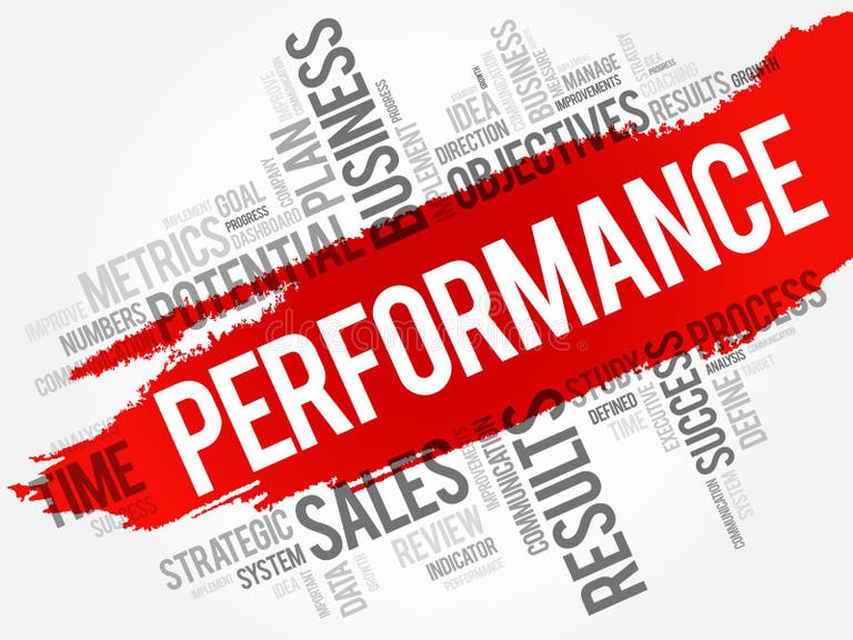 Performance word cloud stock illustration. Illustration of marketing ...