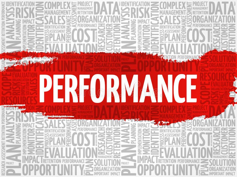 Performance Word Cloud Collage Stock Illustration - Illustration of ...