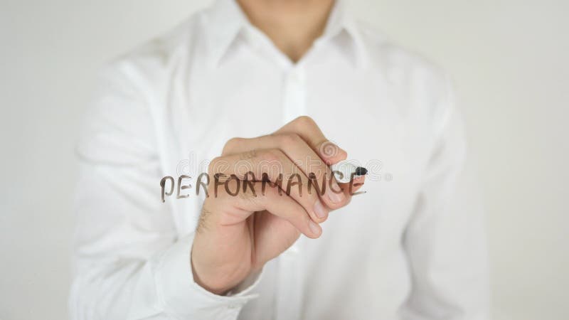 Performance, Written on Glass Stock Photo - Image of concept, terms ...