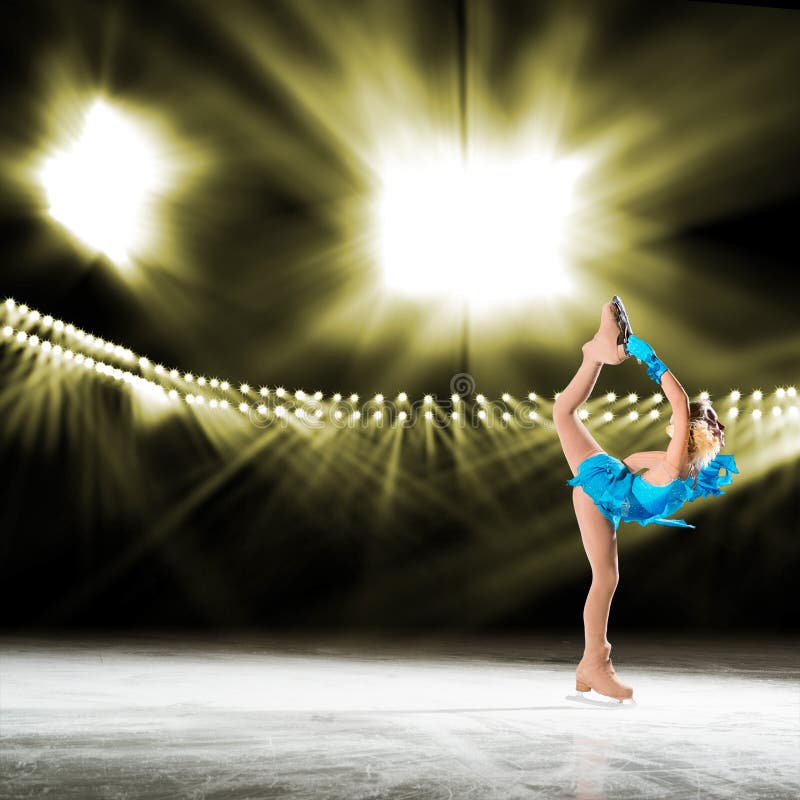 Performance of Young Skaters, Ice Show Stock Image - Image of dance ...