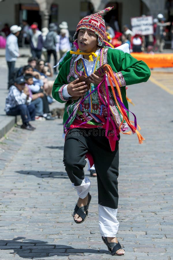 A Performer at the May Day Parade in Cusco in Peru. Editorial Stock ...