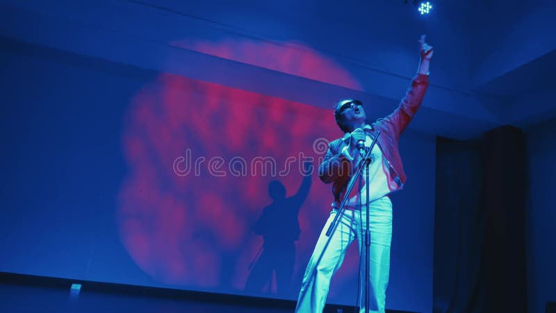 Abstract Performance with Paper Face Stock Footage - Video of ...