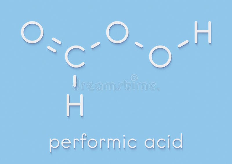 Performic Acid (PFA) Disinfectant Molecule. 3D Rendering. Used As ...