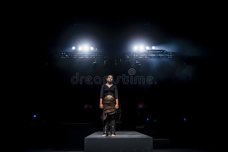 Performing Arts in Dark Studio Editorial Stock Photo - Image of action ...