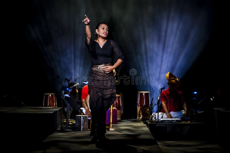 Performing Arts in Dark Studio Editorial Stock Image - Image of ...