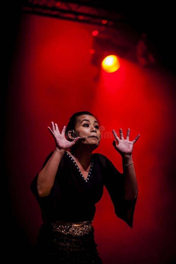 Performing Arts in Dark Studio Editorial Stock Image - Image of events ...