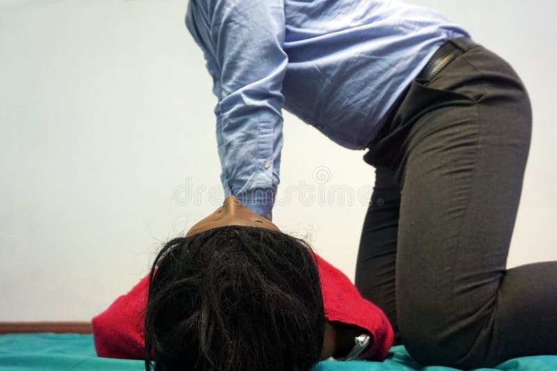 Performing Cpr on a Simulation Mannequin Dummy during Medical Training ...