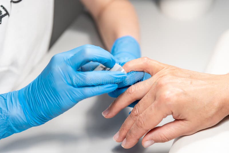 Performing Manicure Work in a Beauty Salon Stock Photo - Image of ...