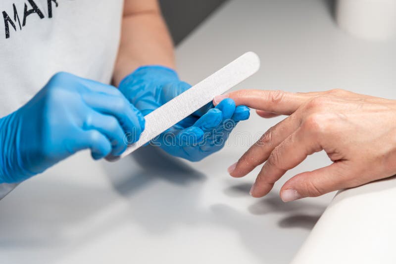 Performing Manicure Work in a Beauty Salon Stock Image - Image of care ...