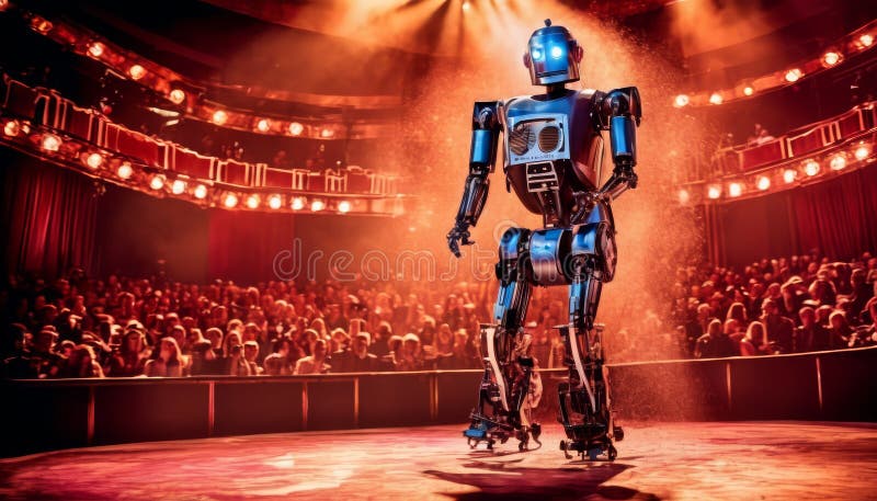 Performing Robot on Stage with Audience Stock Photo - Image of ...