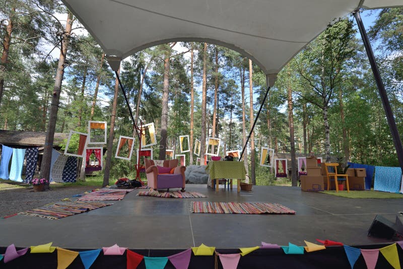 Performing stage setting stock image. Image of colorful - 74864879