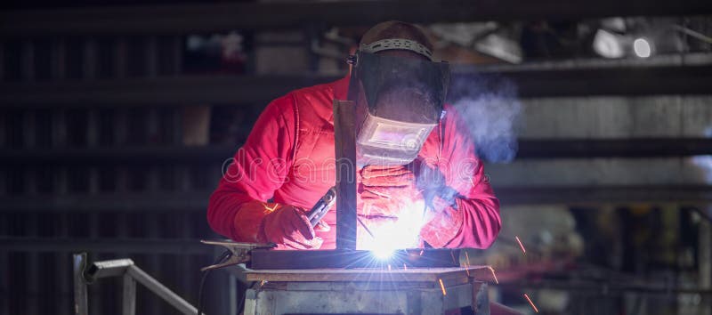 Performing Welding Operations Stock Image - Image of entrepreneur ...