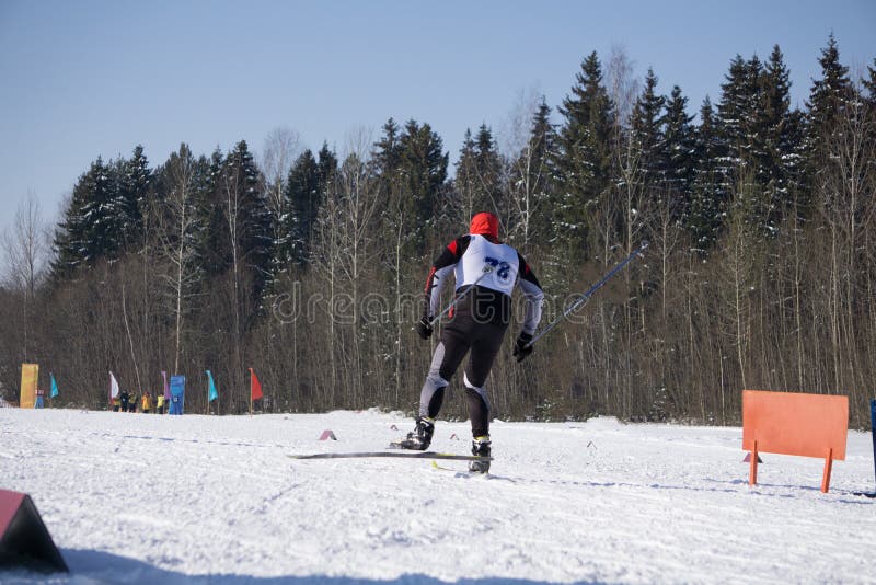 Performs a Speed Test during the World Cup Freestyle Skiing Editorial ...