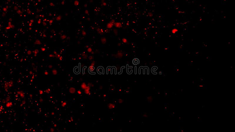 Perftect Red Particles Embers on Background. Abstract Dark Glitter Fire ...