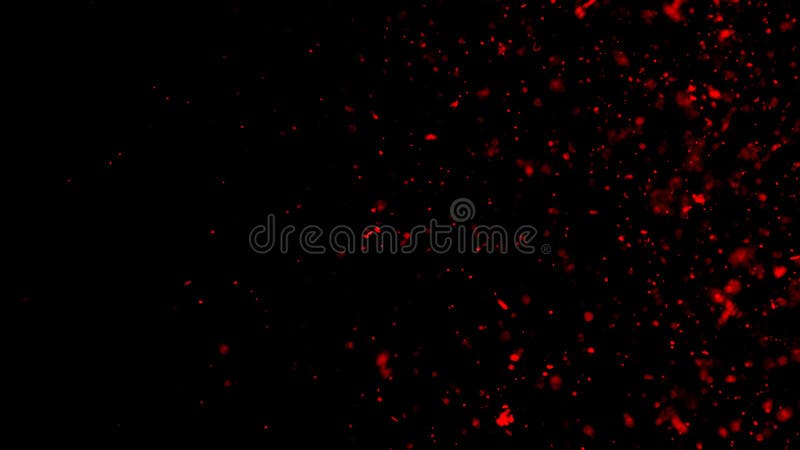 Perftect Red Particles Embers on Background. Abstract Dark Glitter Fire ...