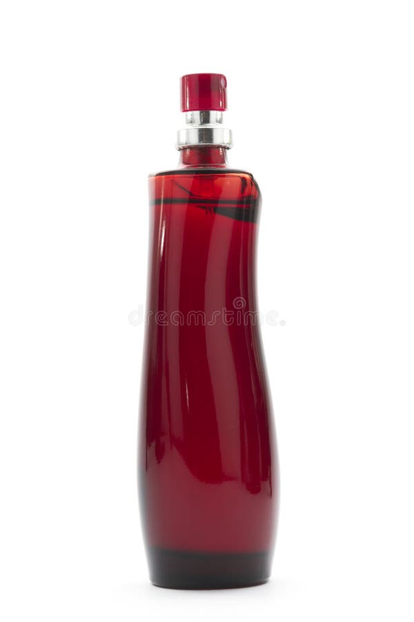 Red perfume bottle stock image. Image of colored, liquid - 10199991