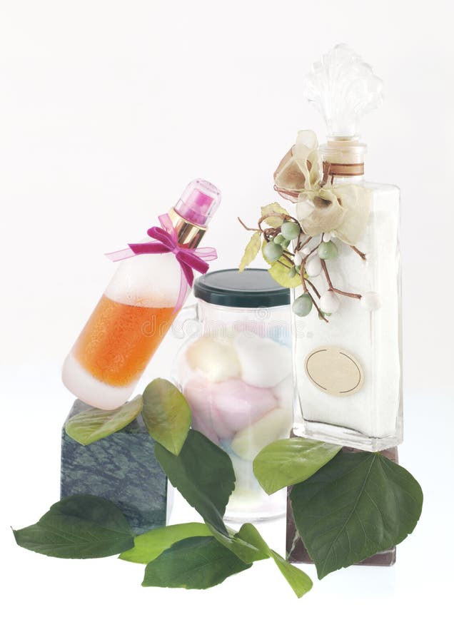 Perfume and Accessories of Bathroom Stock Image - Image of relaxation ...