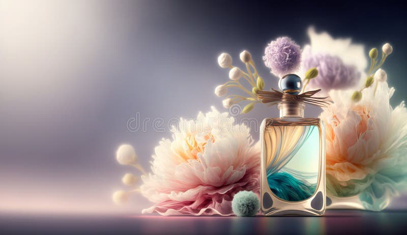 Perfume Aroma from Soft Flower, Generative AI Stock Illustration ...