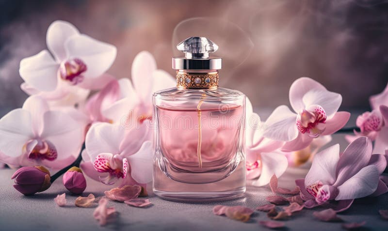 Perfume Aroma from Soft Orchids Flower. Aromatic Petals in Full Bloom ...