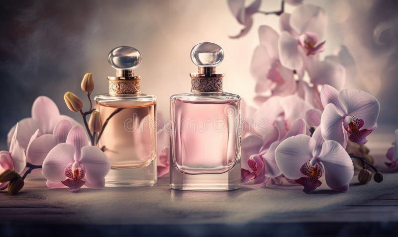 Perfume Aroma from Soft Orchids Flower. Aromatic Petals in Full Bloom ...