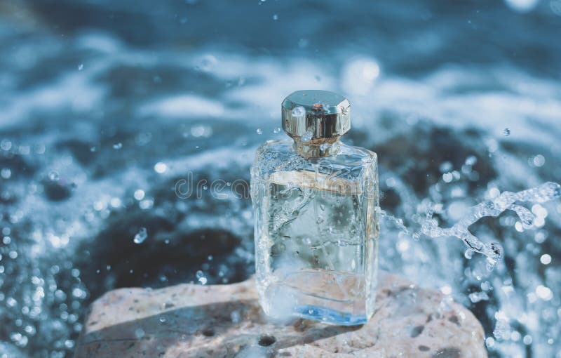 Perfume on the seascape stock image. Image of beach - 200594433
