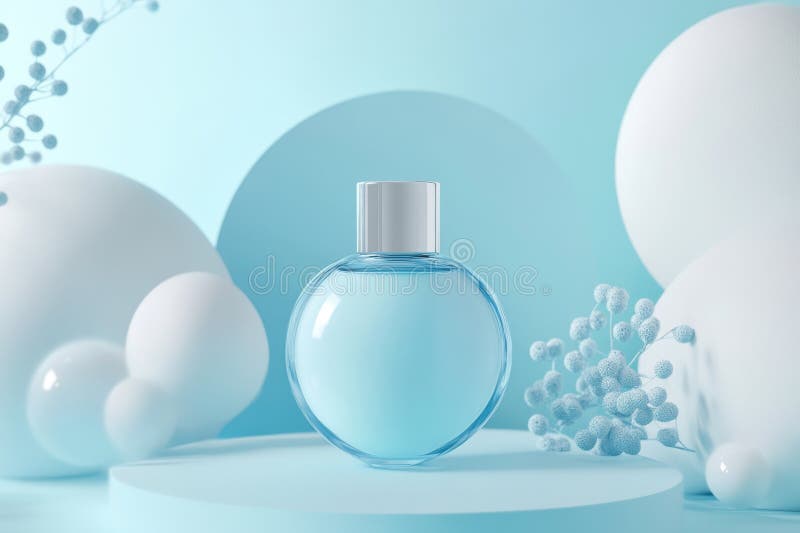 Perfume Bottle with Abstract Elements in the Background Stock Image ...