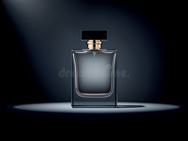 Perfume Bottle on Black Background Stock Photo - Image of isolated ...