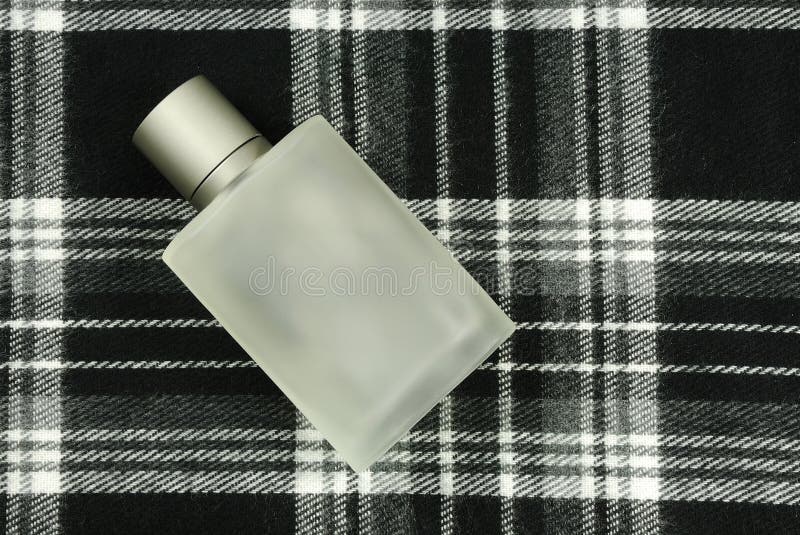 Perfume Bottle on Check Pattern Stock Image - Image of abstract ...