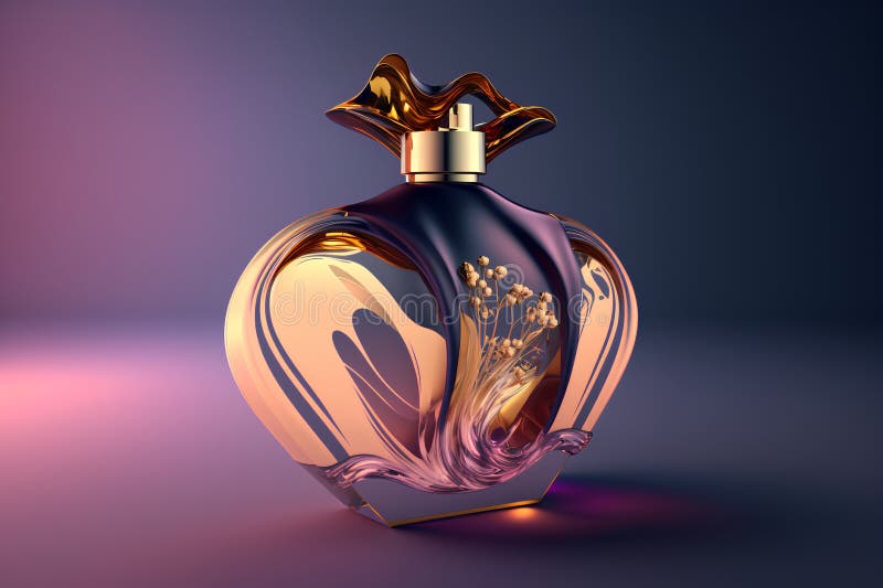Perfume Bottle. 3d Rendering, 3d Illustration Stock Illustration ...