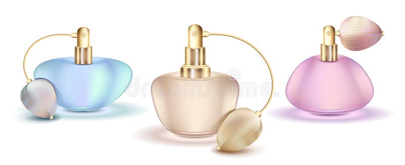 Perfume Bottle Design Colorful Vector Stock Vector - Illustration of ...