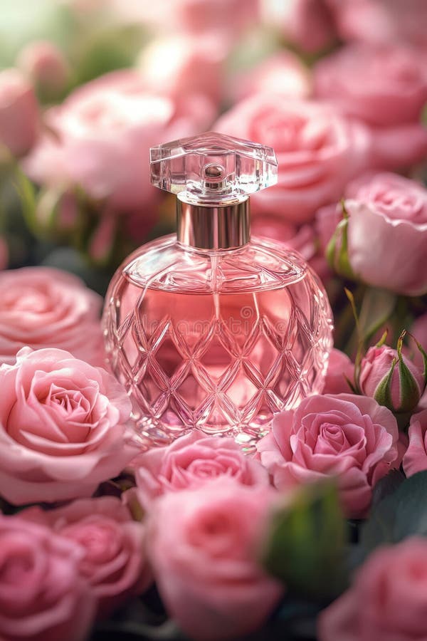 Perfume Bottle, an Elegant Perfume Bottle is Beautifully Placed among ...