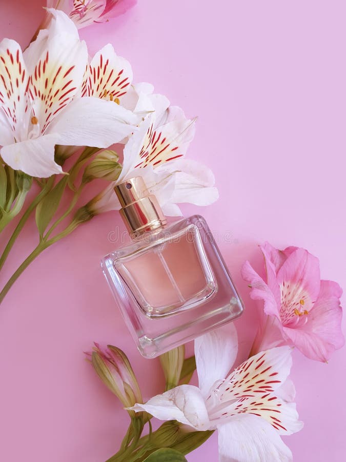 Perfume Bottle Flower Composition Spring Product Aromatic Colored ...