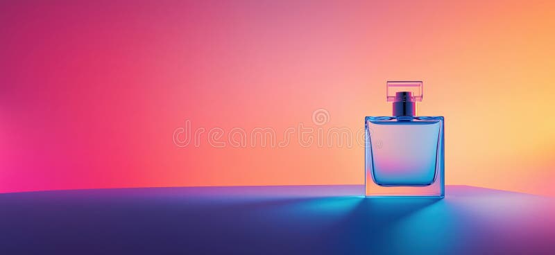 Perfume Bottle with Gradient Background, Elegant Design, Soft Lighting ...