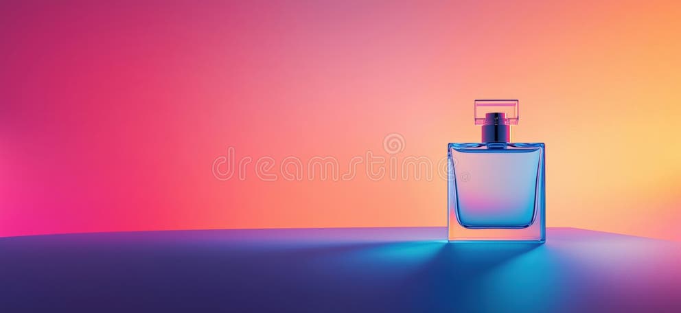 Perfume Bottle with Gradient Background, Elegant Design, Soft Lighting ...