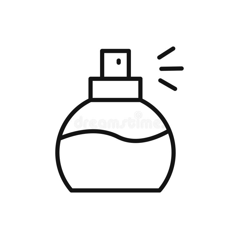 Perfume Bottle Icon Symbol on White Background Stock Vector ...