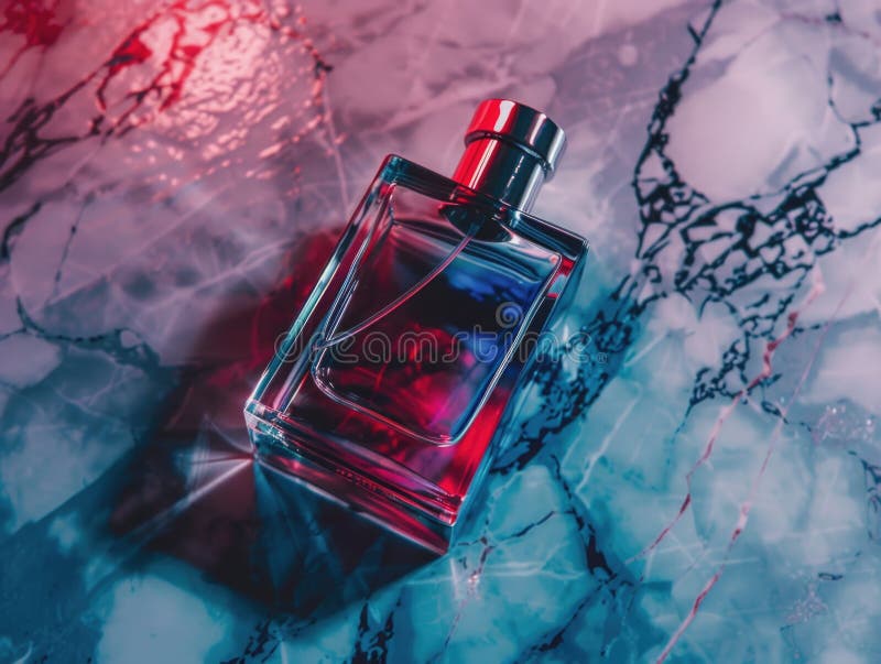 Perfume Bottle on Marble Surface Stock Photo - Image of decorative ...