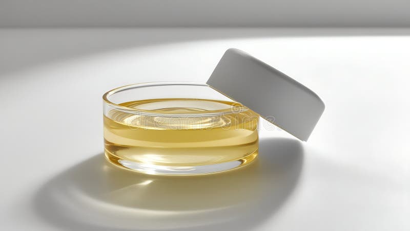 Perfume Bottle Mockup Design with Yellow Liquid Stock Illustration ...